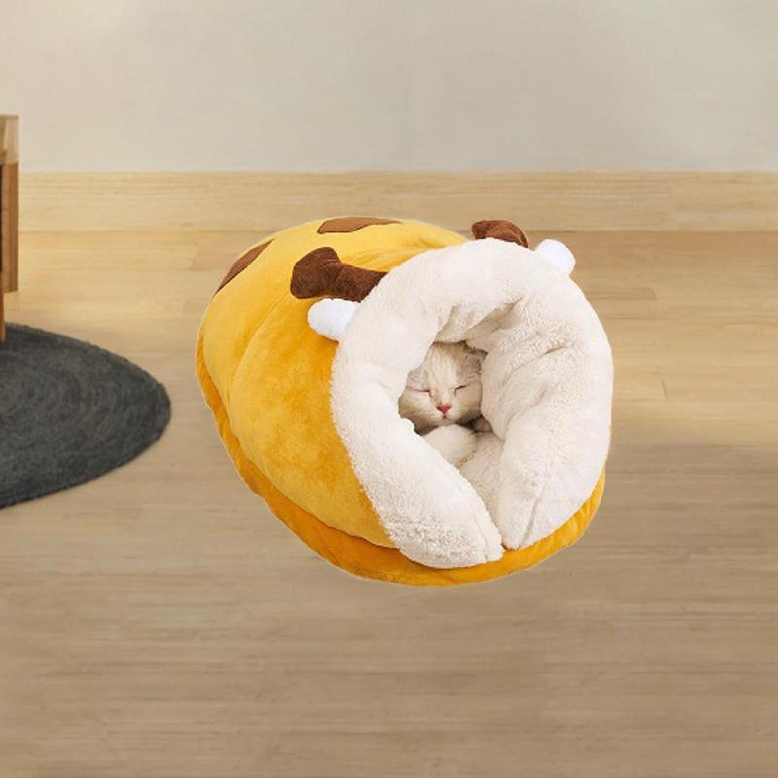 menolana Sof Cat Bed, Burrowing Cave, Hooded Sleeping Nest, Bed, Cute ...