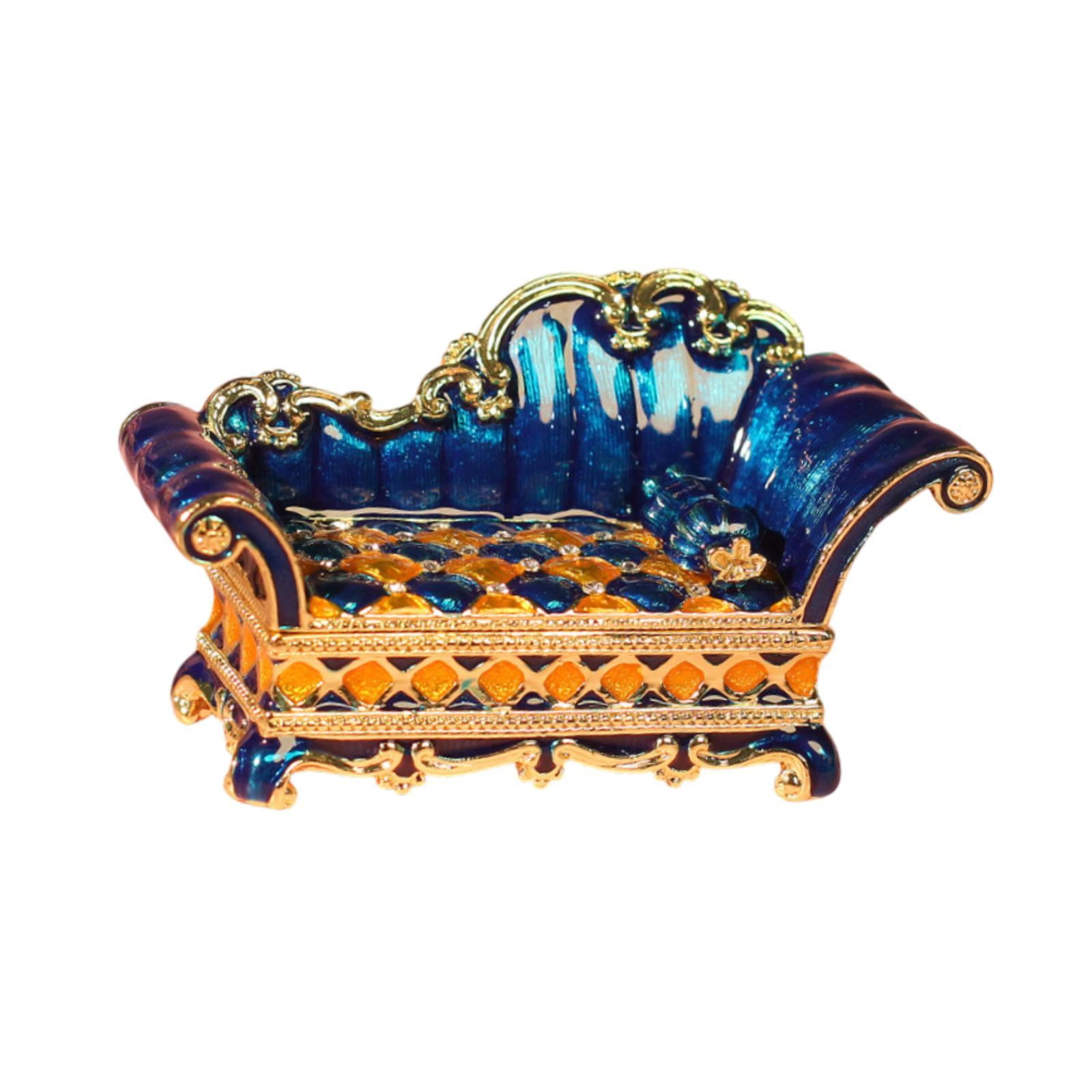 menolana Trinket Box Enameled Jewelry Box Sofa Figurine Fashion ...