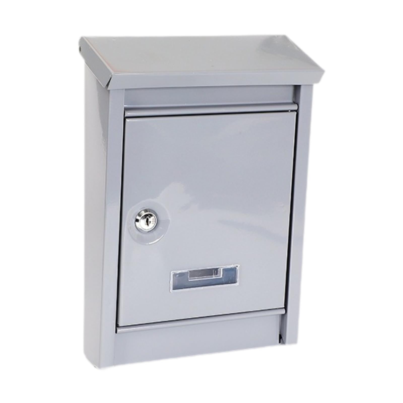 menolana Wall Mount Mailbox Outdoor Postbox Lockable Large Capacity ...