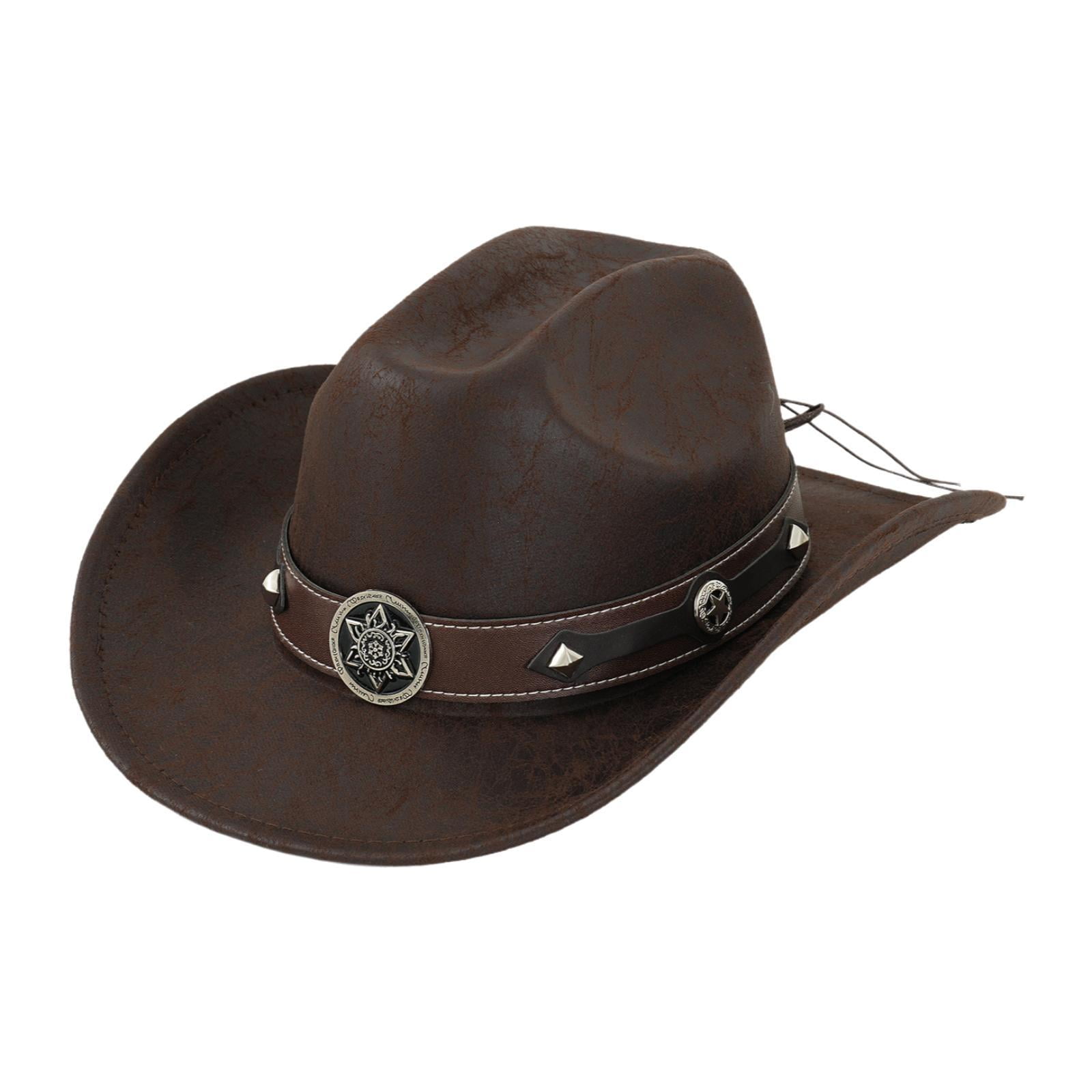 menolana Western Cowboy Hat Versatile Jazz Hat for Music Festival ...
