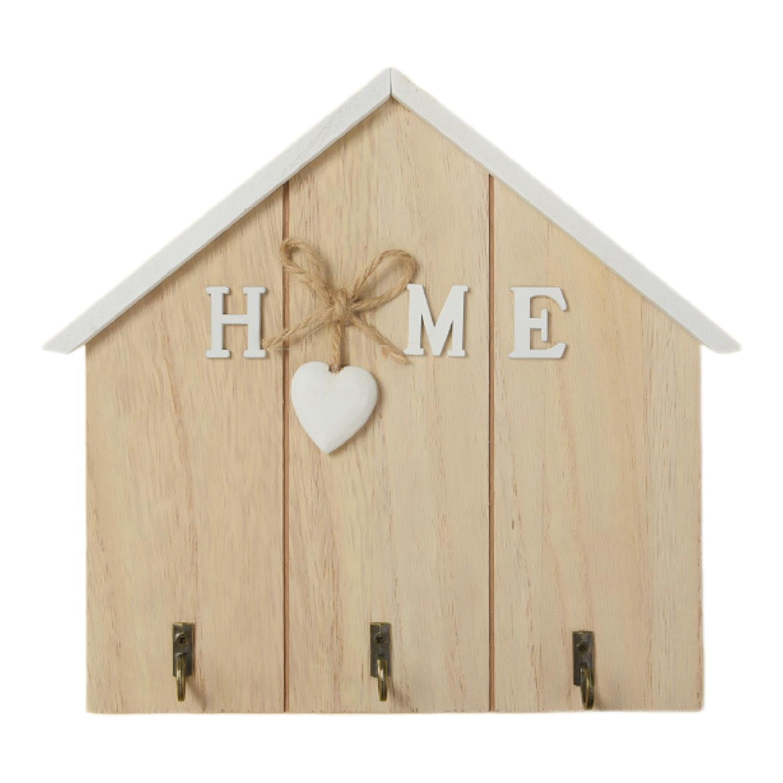 menolana Wooden Key Holder Wooden Key Hook, 3 Hooks Wall Mounted Wall ...