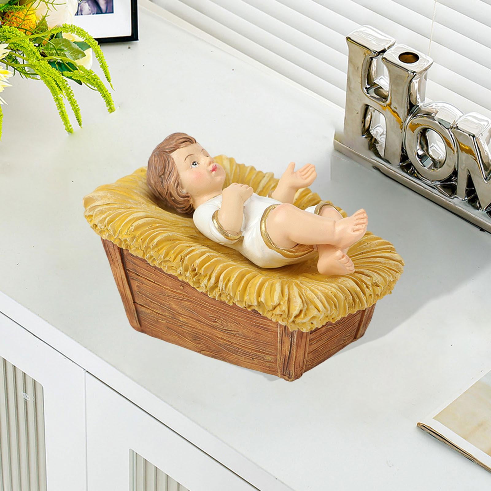 menolana in Manger Statue Resin Figurine Collectible Crafts Gift ...