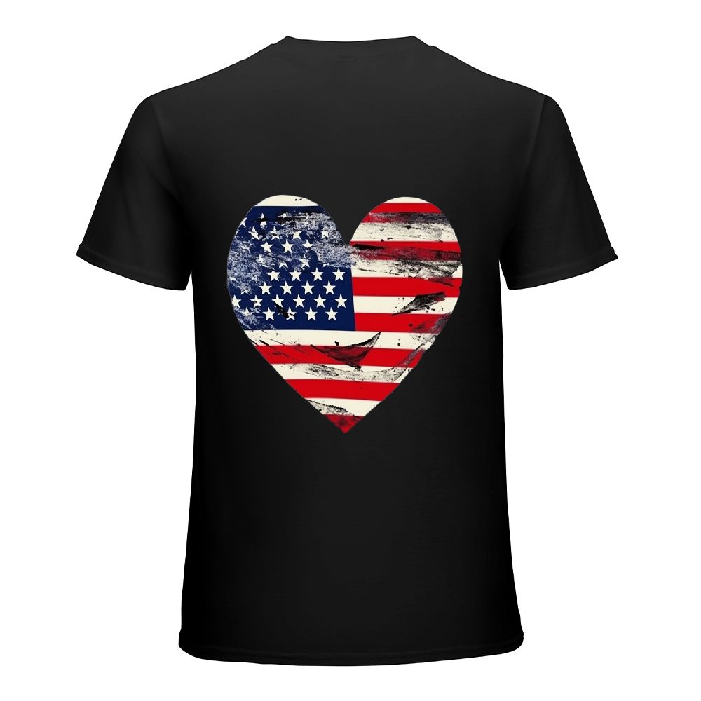 mens American Flag T-Shirt Cute July 4th Independence Day Patriotic ...