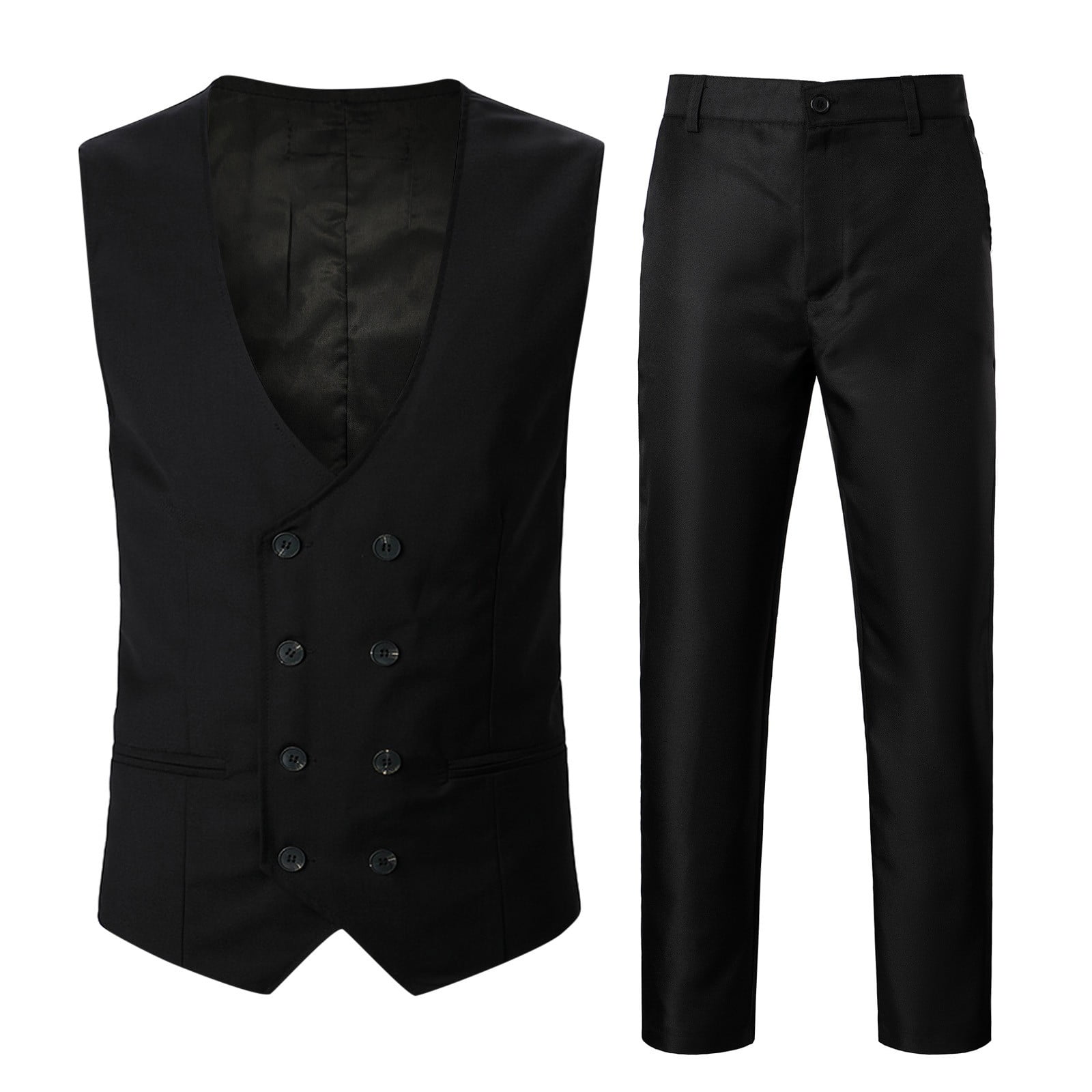 WILLBEST Mens Cargo Pants Mens Business Casual Wedding Banquet Vest V ...