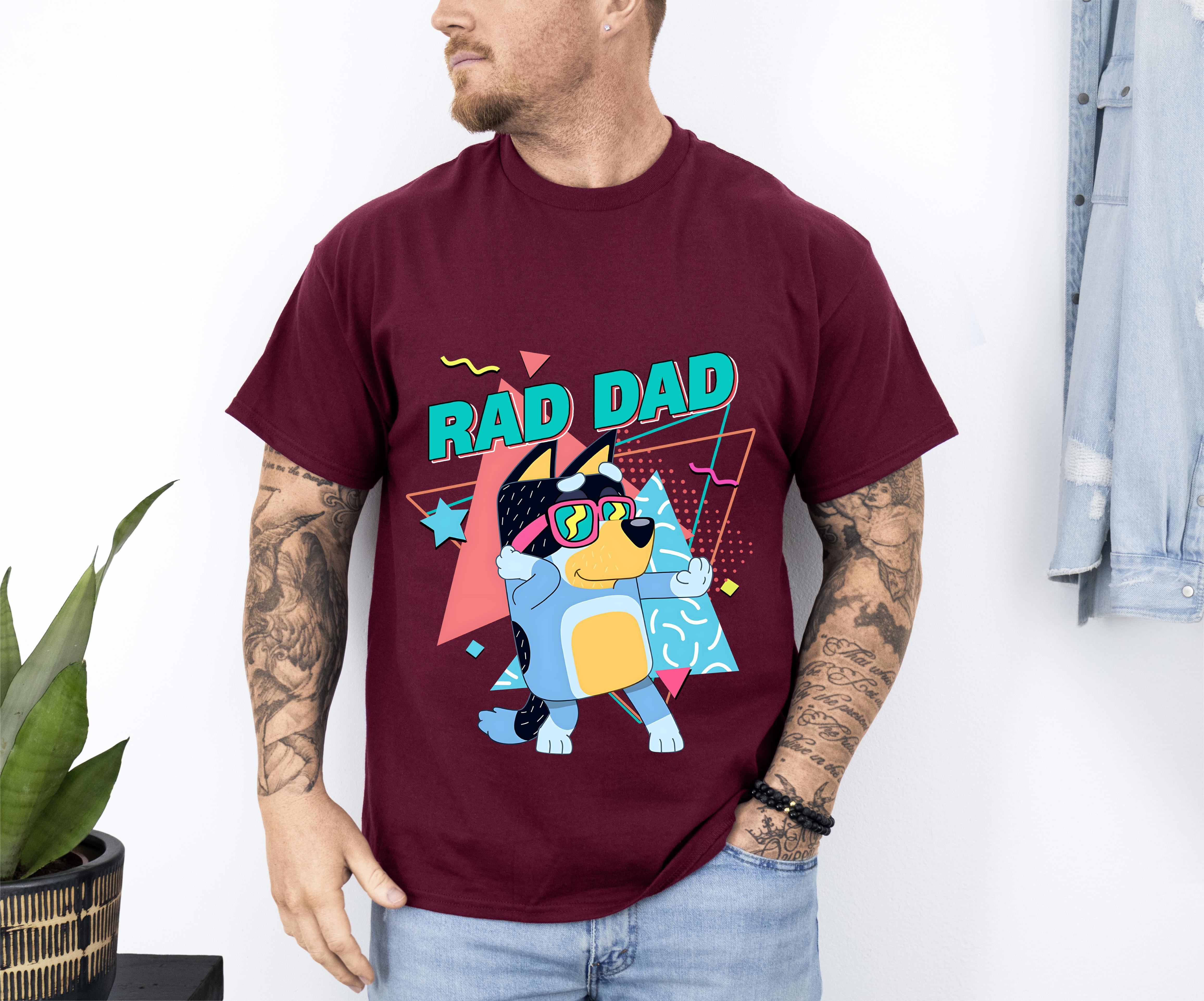 mens long sleeve t shirts, Bluey Rad Dad Father's Day T-Shirt | Bluey ...