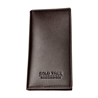 Men's Fashion PU Leather Long Wallet Large Capacity Wallet for Check ...