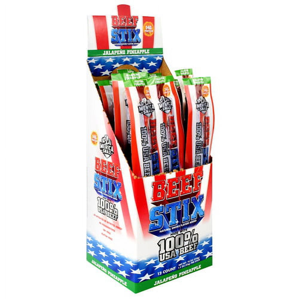 'merica Labz Beef Stix Jalapeno Pineapple - Gluten Free - Walmart.com