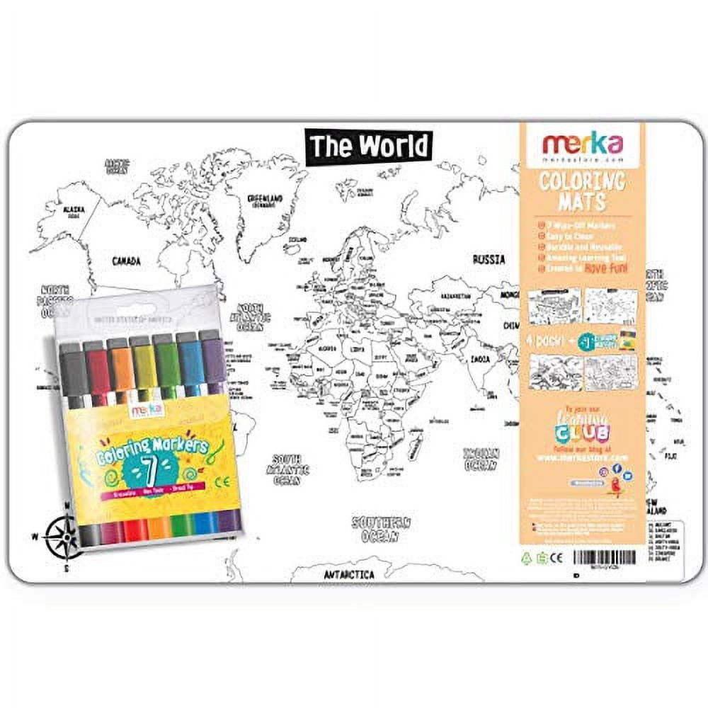 merka Drawing Pad Placemat for Kids: Creative Learning at the Dining ...