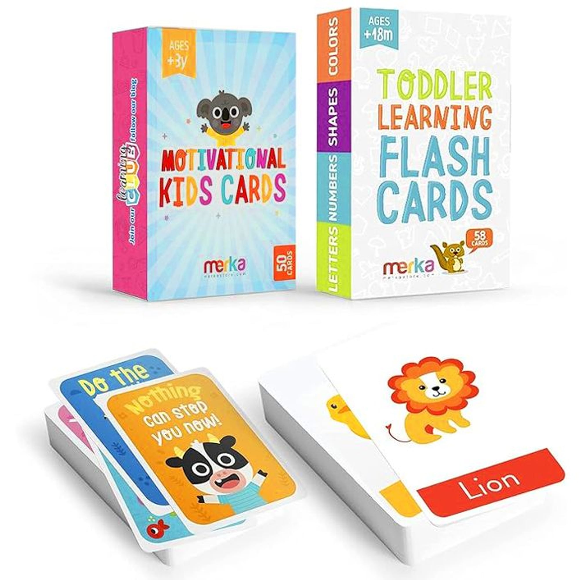 merka Set of 50 Affirmation Cards for Kids, Lunch Notes, Lunchbox Notes ...