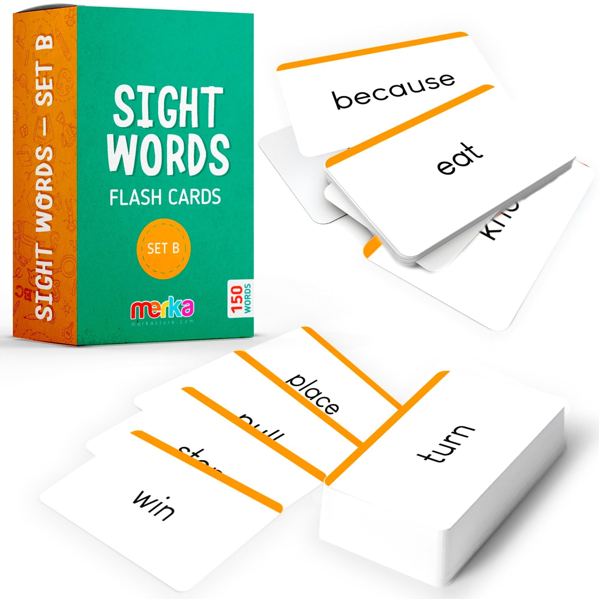 merka Sight Words Flash Cards 1st Grade Learn To Read Reading Flash ...