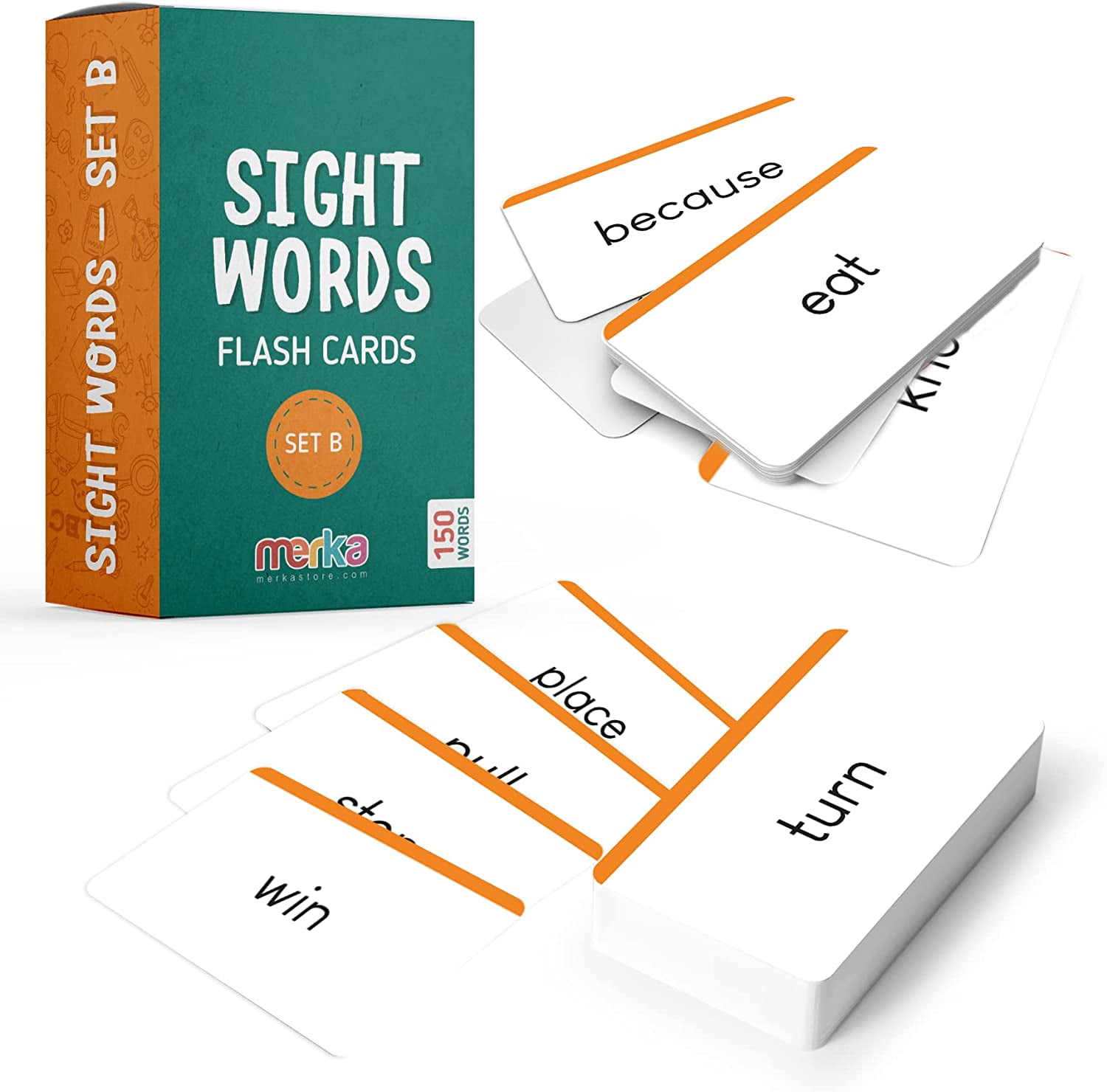 merka Sight Words Flash Cards 1st Grade Learn To Read Reading Flash ...