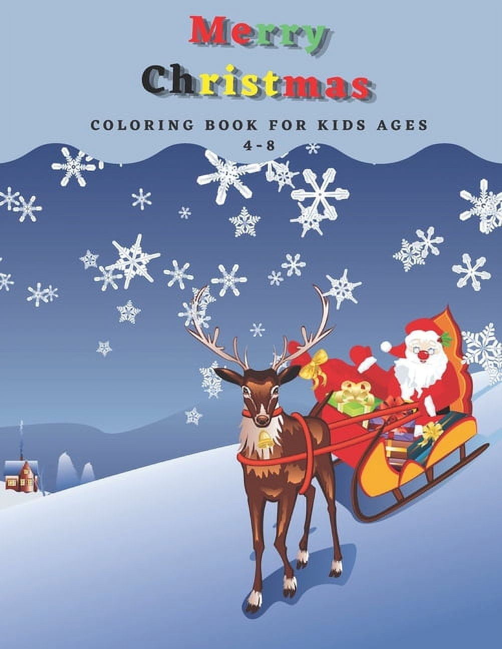 merry christmas coloring book for kids ages 4-8: christmas coloring ...