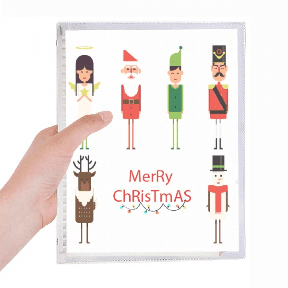 merry mas man illustration notebook loose diary refillable journal ...