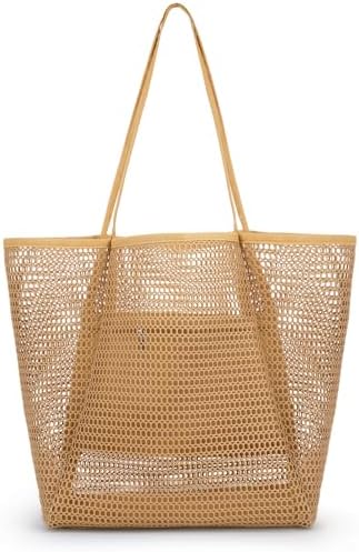 mesh beach tote bags for womens, causal hobo pool bags for swimming ...