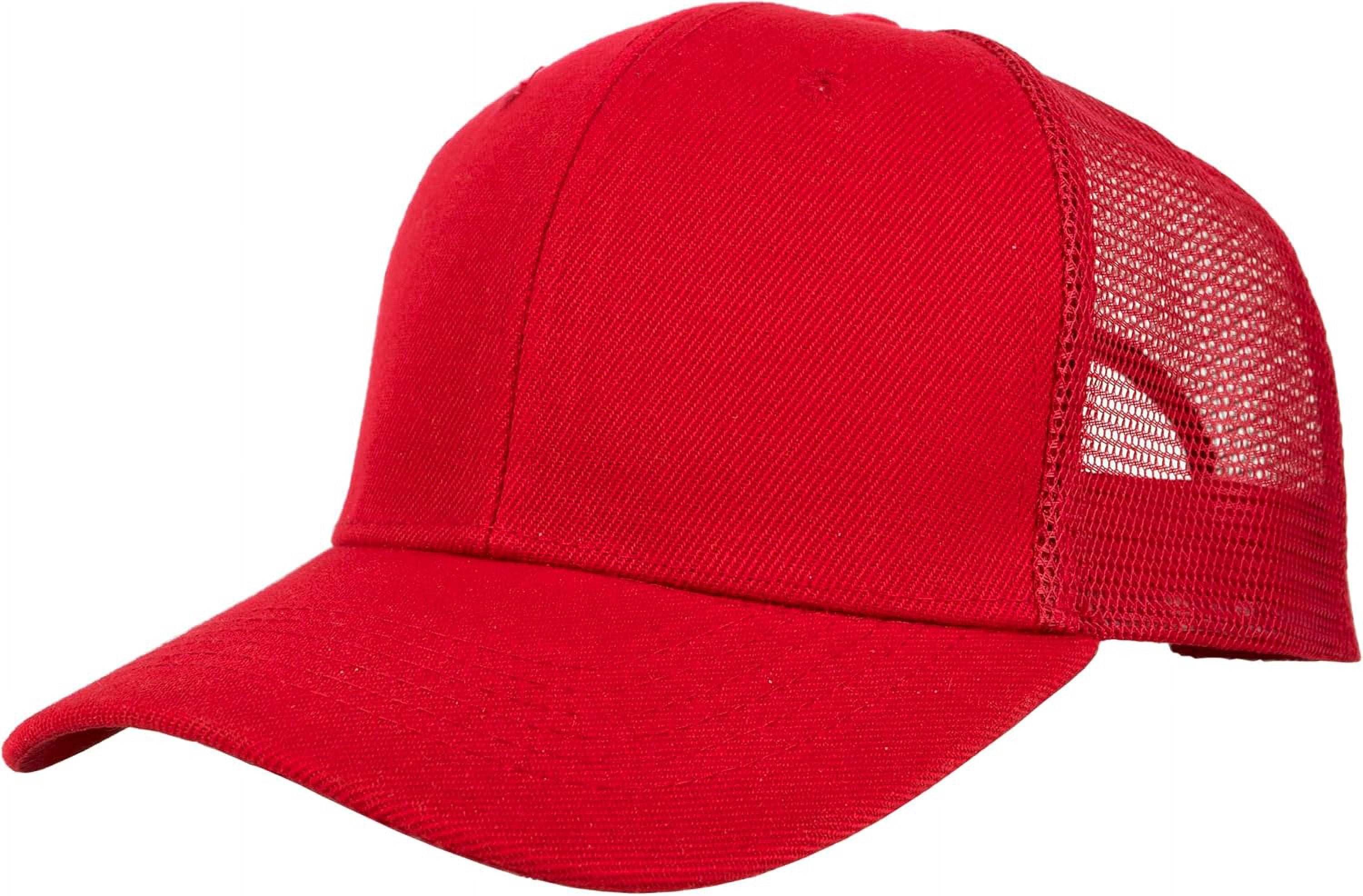 mesh trucker baseball cap snapback hat structured front panel - Walmart.com