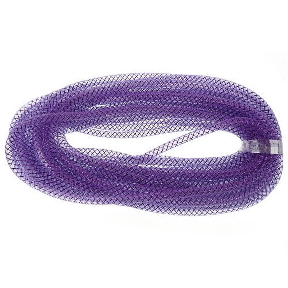 mesh tubing deco flex ribbon, 8mm, 10-yard, purple - Walmart Business ...