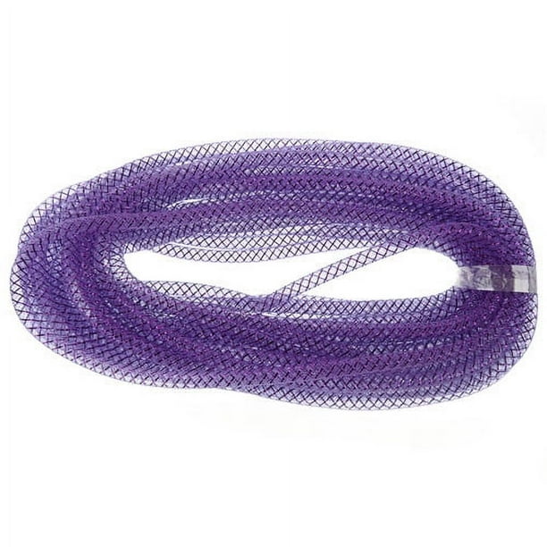 mesh tubing deco flex ribbon, 8mm, 10-yard, purple - Walmart Business ...