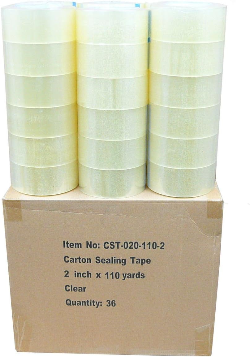 meshy-fency 36 Rolls Clear 2 Mil Carton Shipping Box Sealing Packing ...