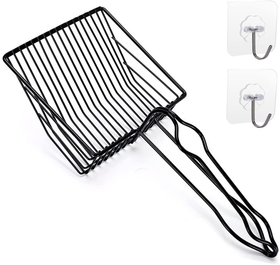 metal cat litter scoop, fast kitty box pooper scooper with holder, deep ...