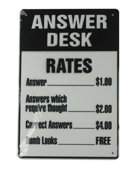 metal garage signs answer desk rates Aluminum metal sign Size: 12 x 8 ...