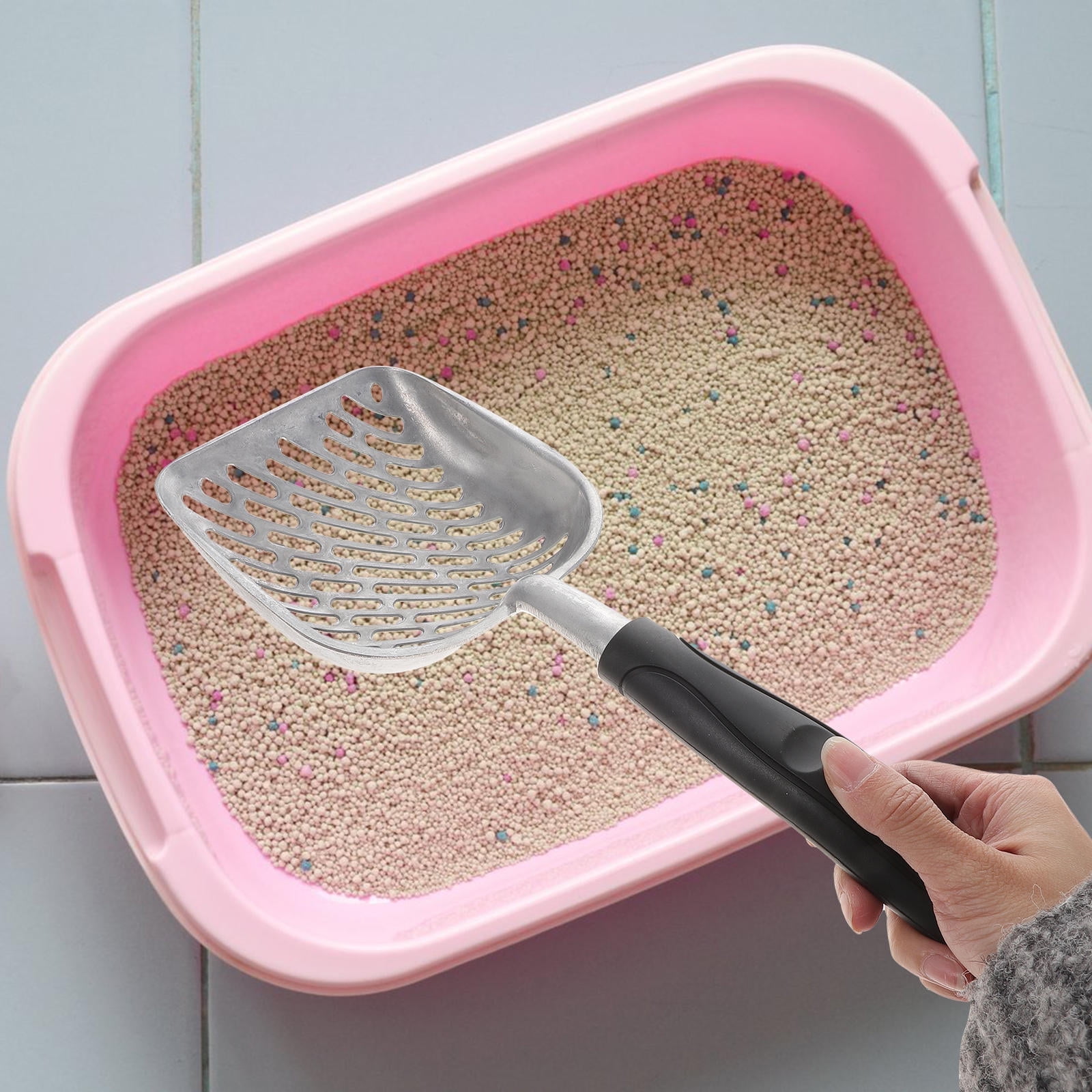 metal hollow cat litter shovel aluminum alloy cat litter shovel pet cat ...