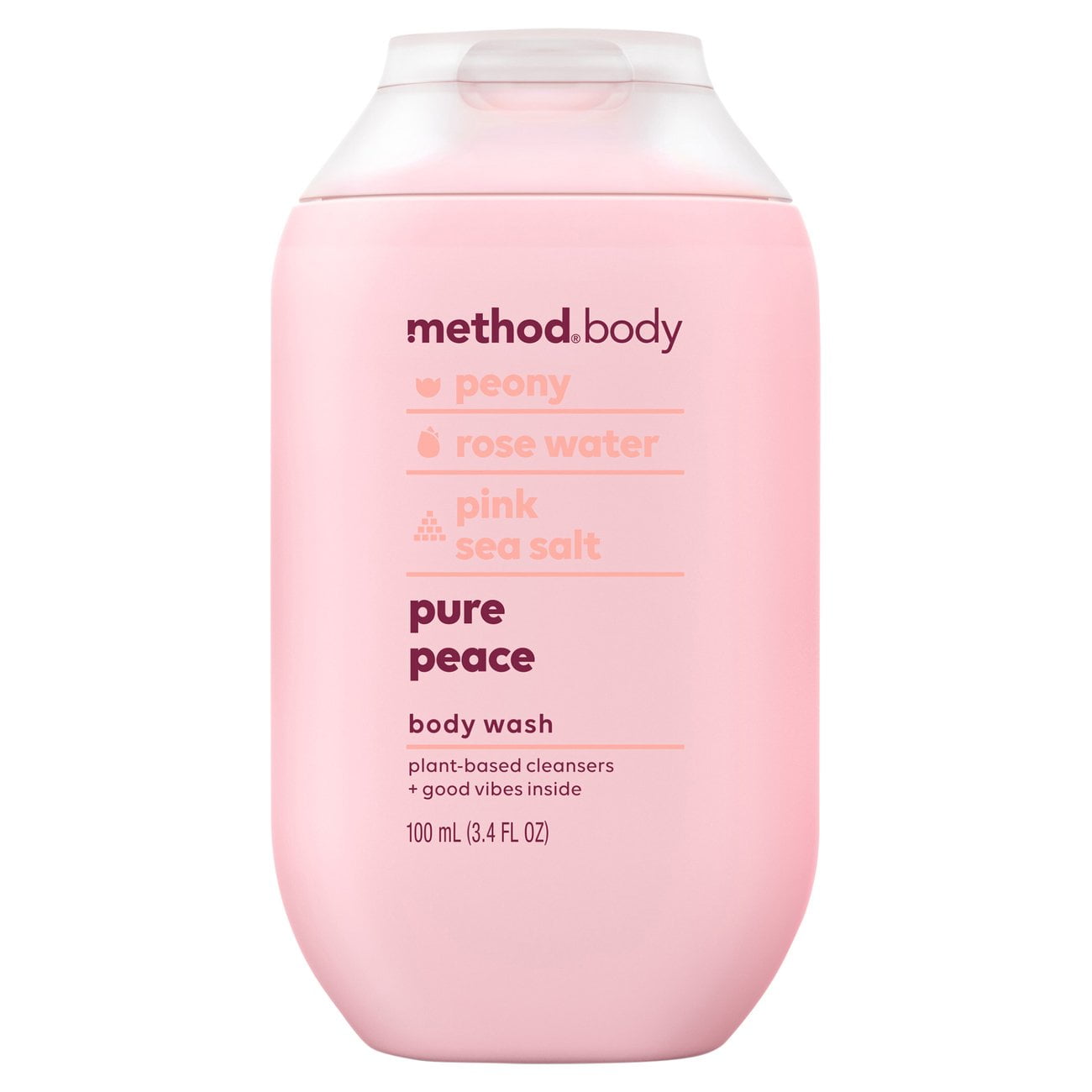 method Travel Size Body Wash - Pure Peace, 3.4 oz (Package May Vary ...