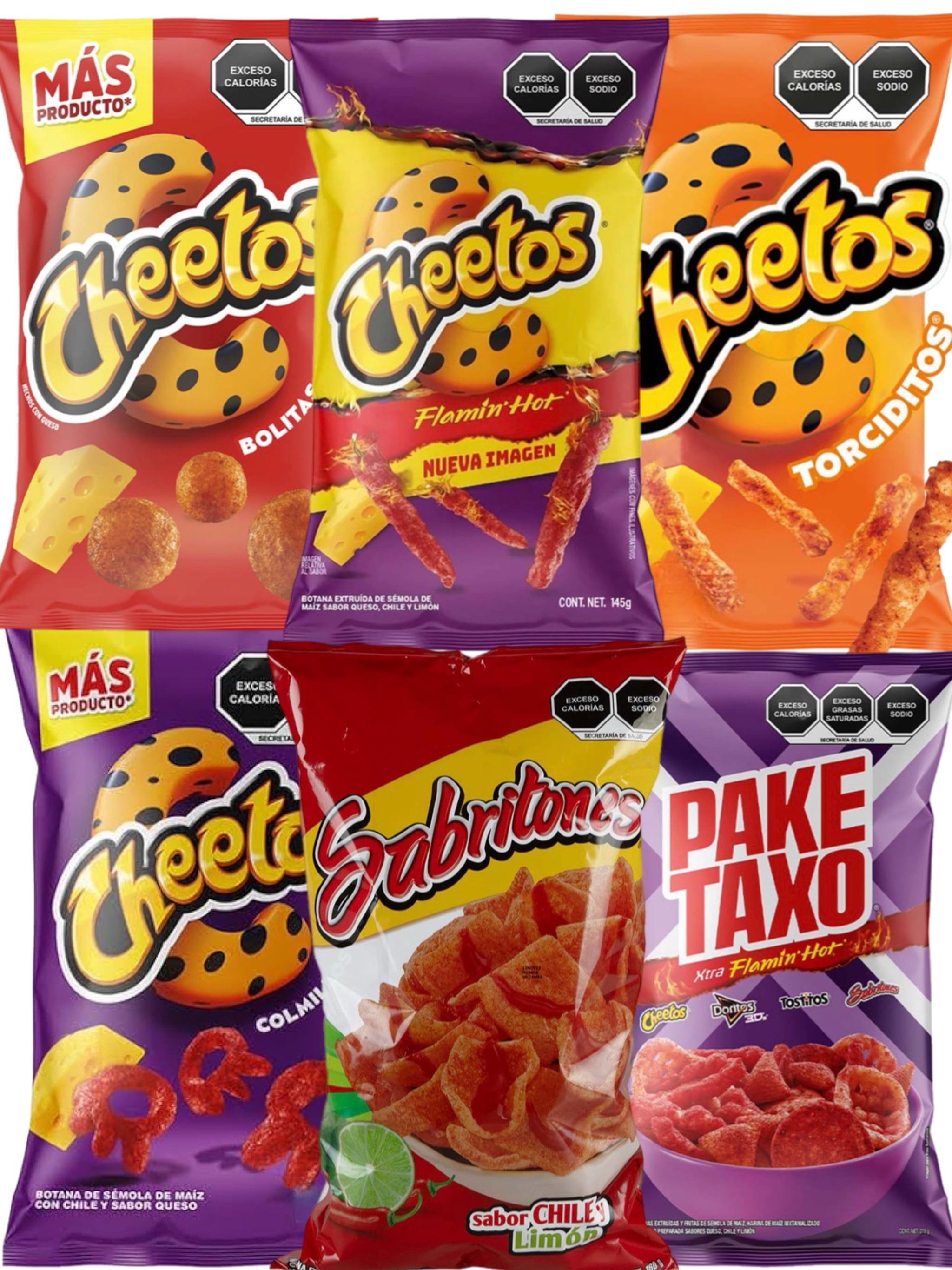 mexican chips mix bundle cheto bola hot torcido colmillo sabritones ...