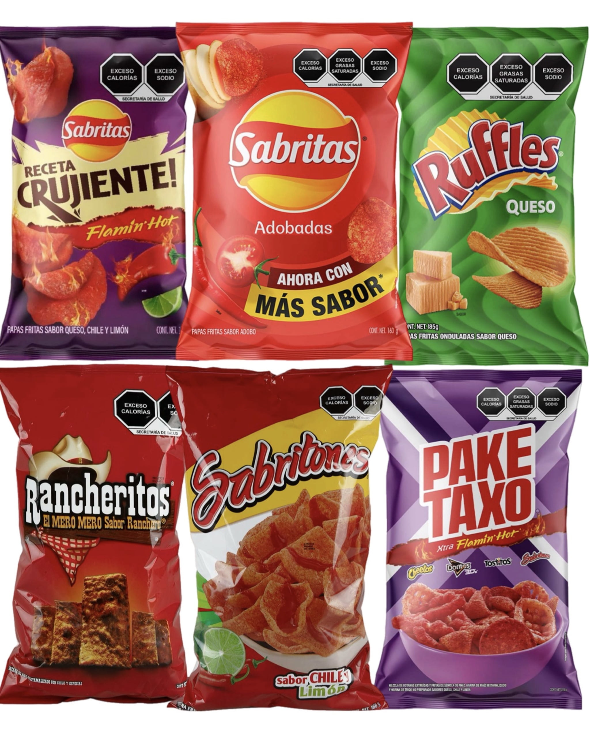 mexican chips mix bundle crujiente adobadas rufle verde rancheritos ...