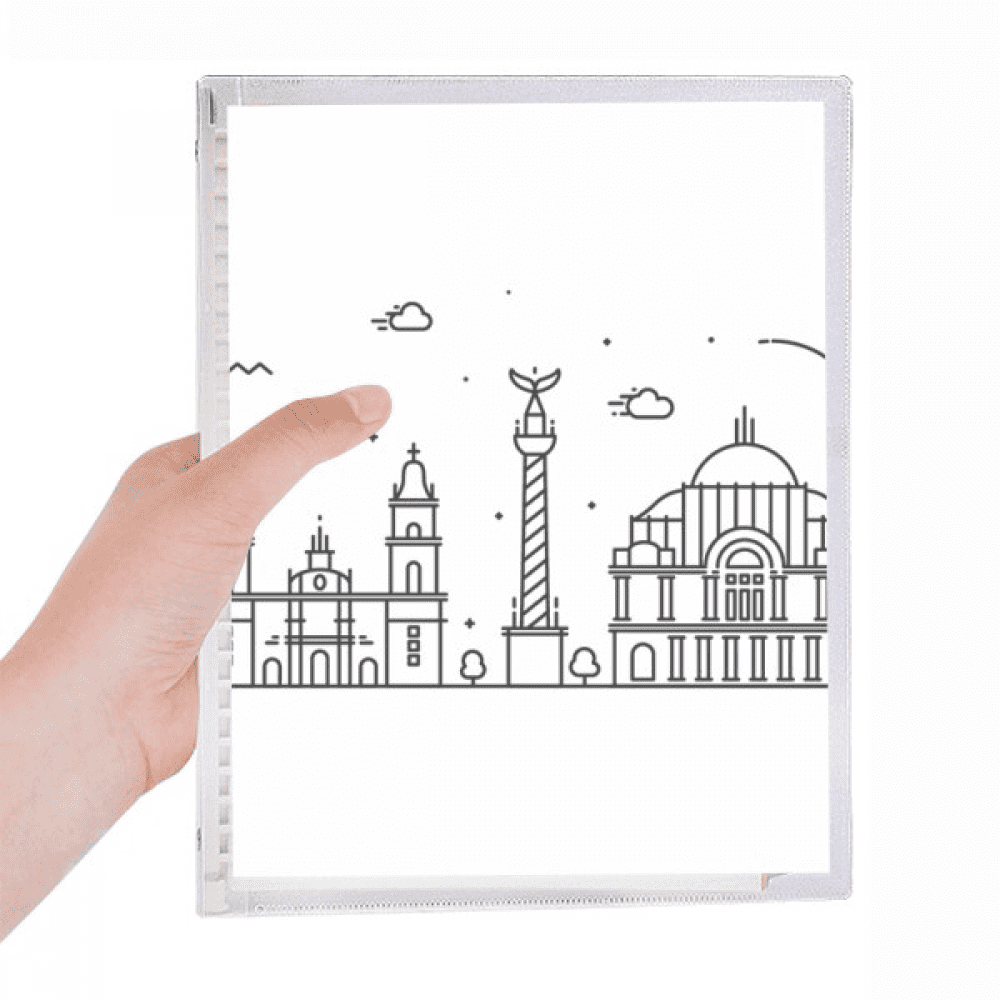 mexico detailed city national landmark building notebook loose diary ...