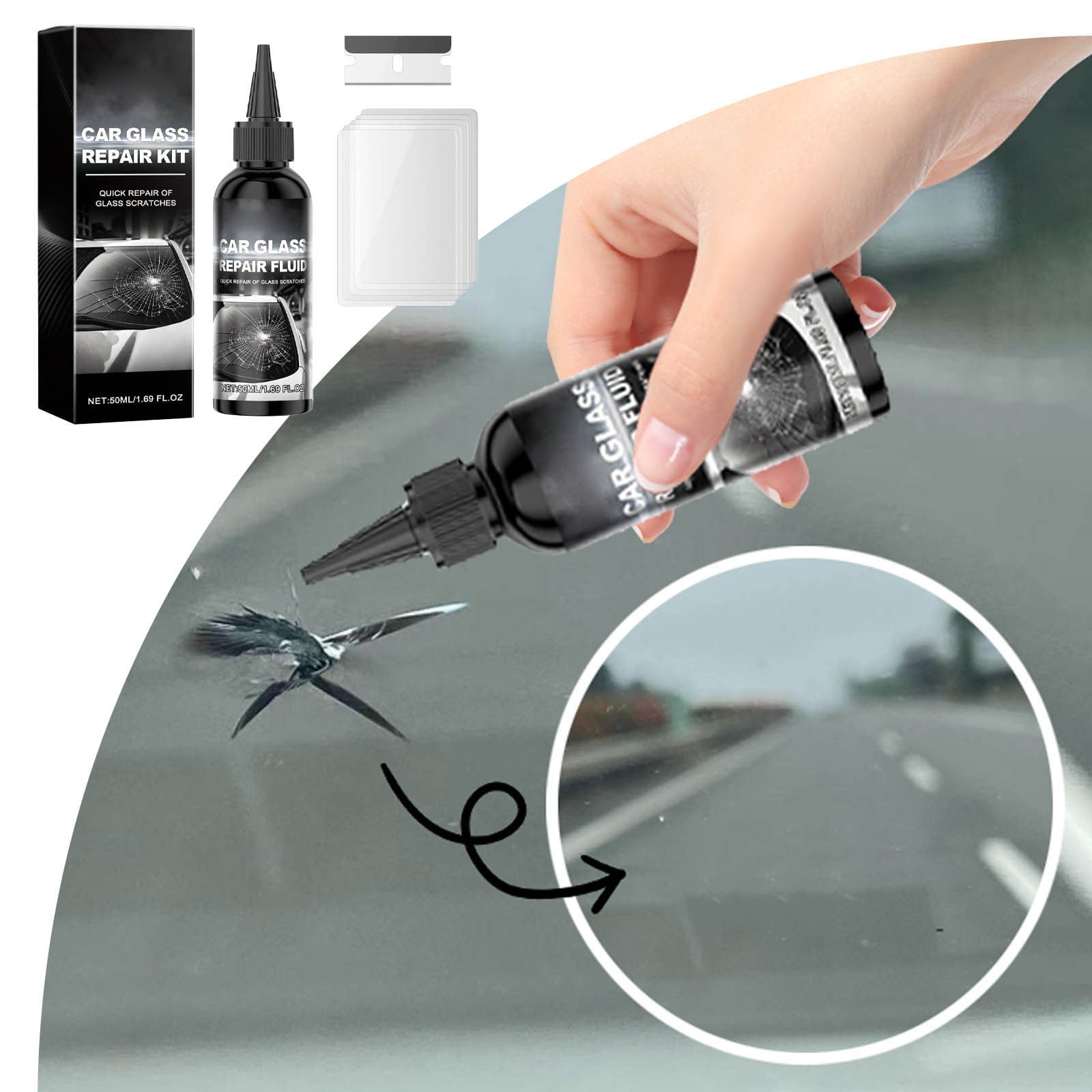 mfkdald Repair Agent Car Windshield Crack Kit 2025 New Car Cracks Glass ...