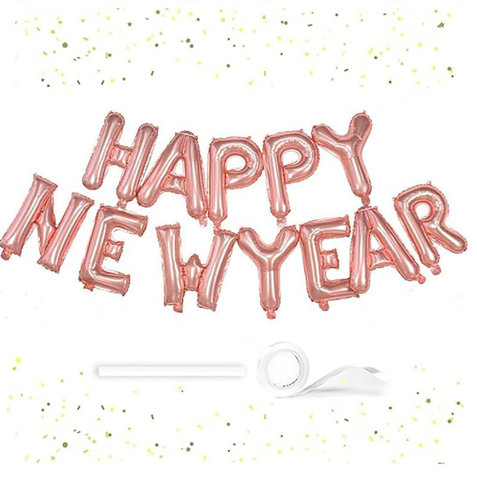 mfyjkho Happy New Year Foil Letter Balloons Set - 16 Inch Party ...