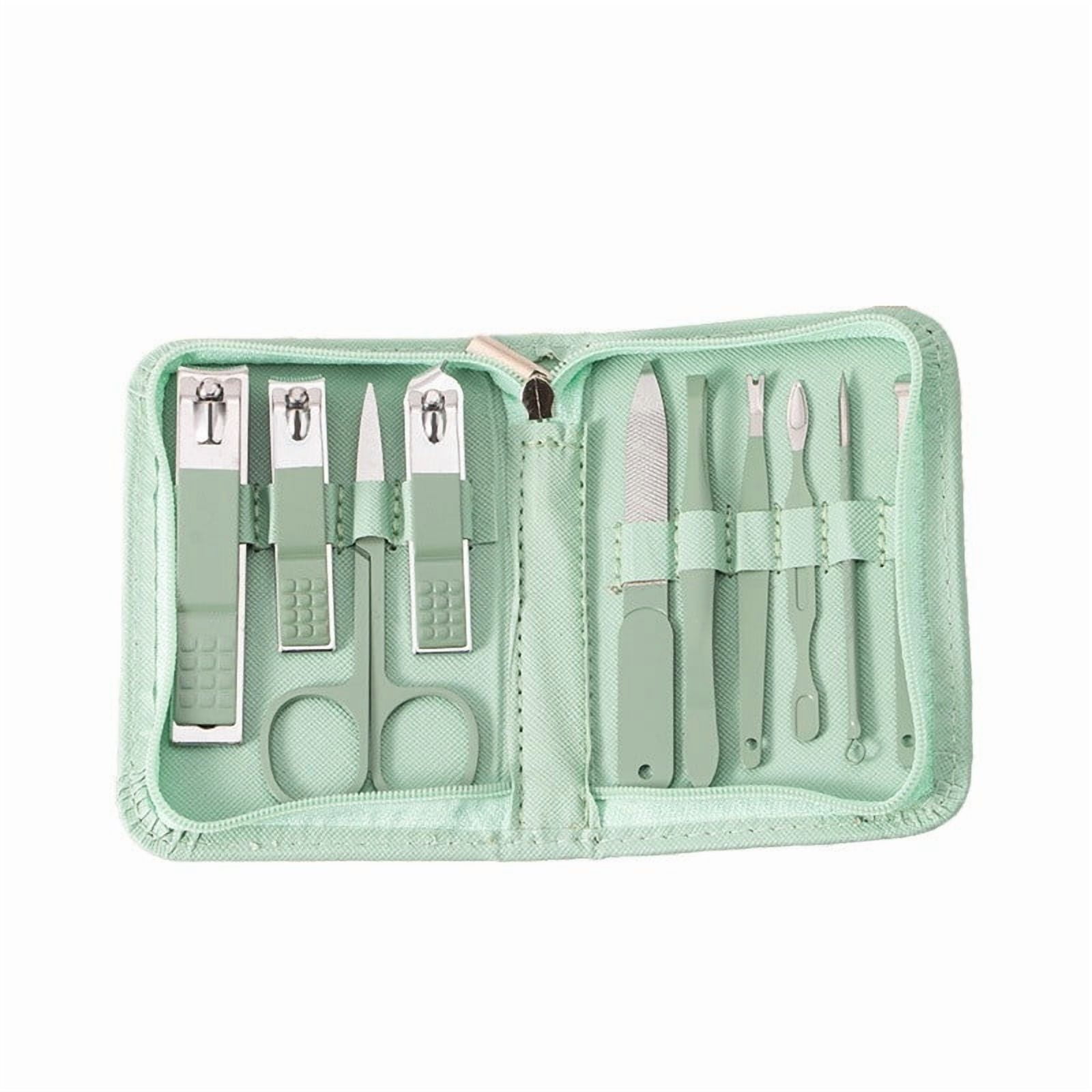 mfyjkho Stainless Steel Manicure and Pedicure Kit, 35-Piece Nail Care ...