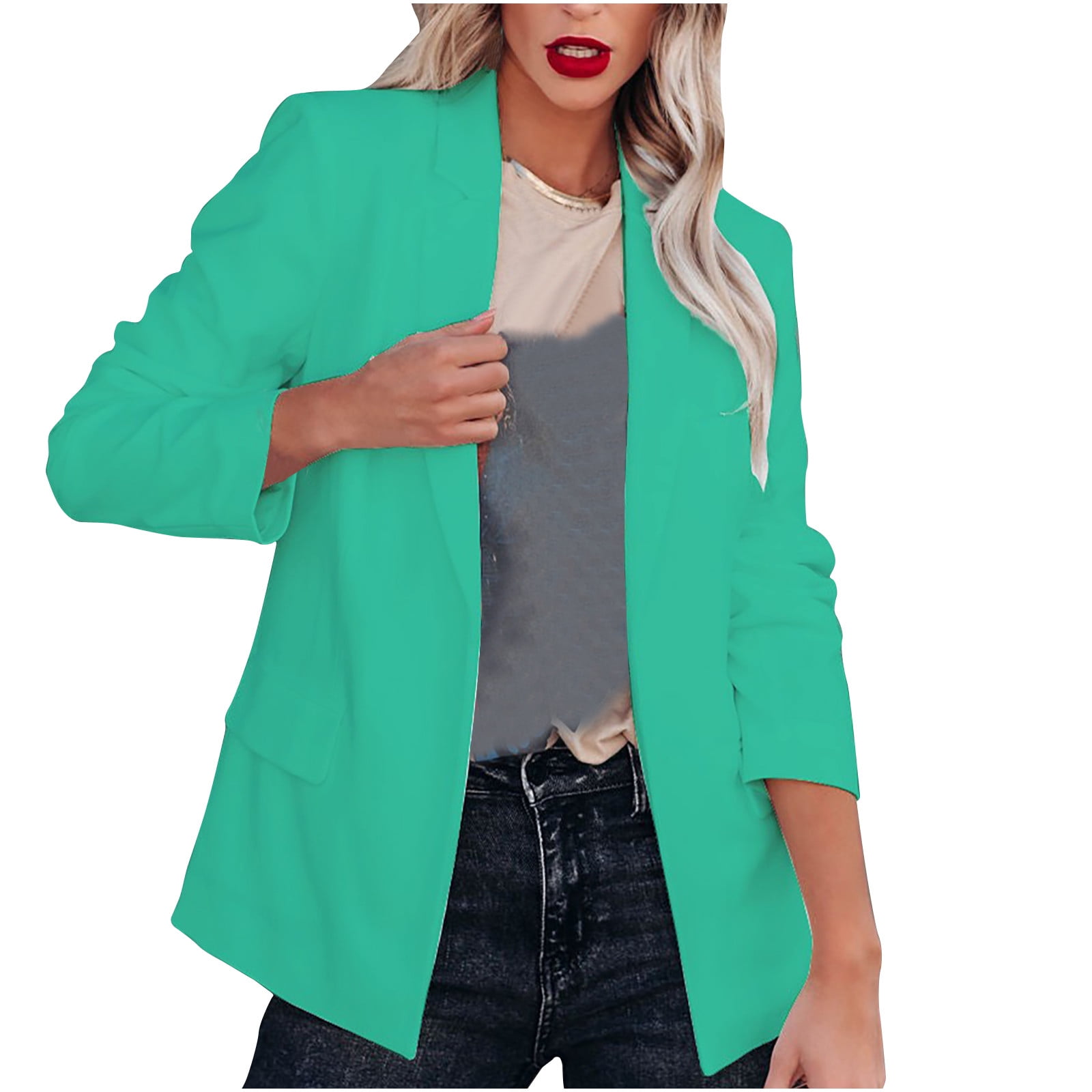 Mgdxox Blazers For Women Business Casual Long Sleeve Blazer Open Front