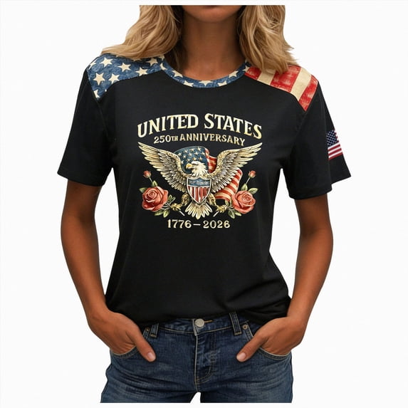 mgoYE 250 Anniversary Shirt 250 Anniversary USA Shirt Women United ...