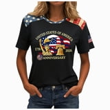 mgoYE 250 Anniversary Shirts American Flag Shirts Women 4th of July ...