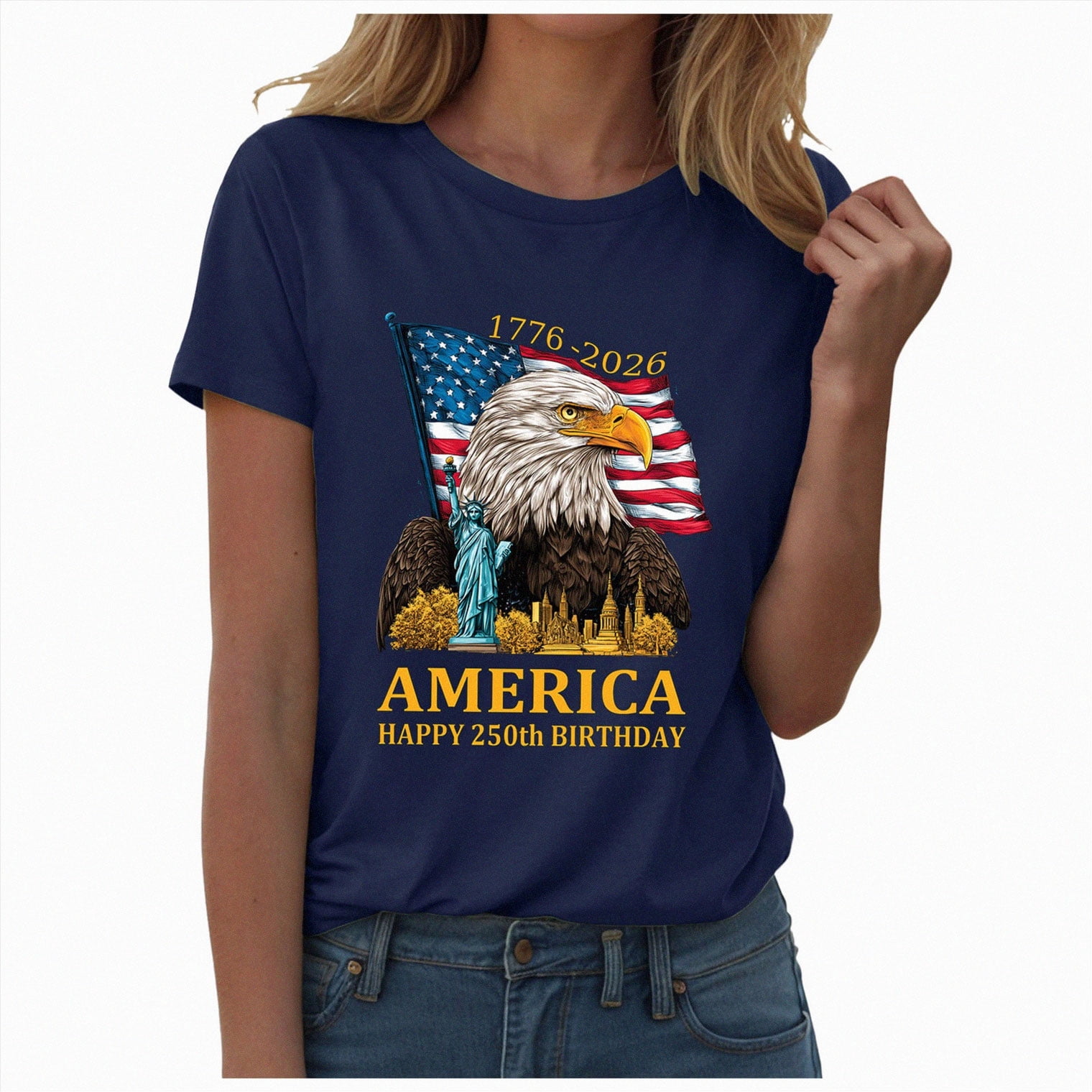 mgoYE 250th Anniversary Shirt Women Short Sleeve 250th Anniversary ...