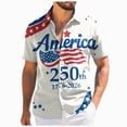 mgoYE 250th Anniversary USA Shirt Button Short Sleeve American Flag ...
