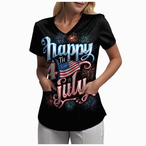 mgoYE 4th of July Outfits for Women Short Sleeve 250th Anniversary ...