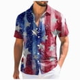 mgoYE American Flag Tank Top Men Button Short Sleeve American Flag ...