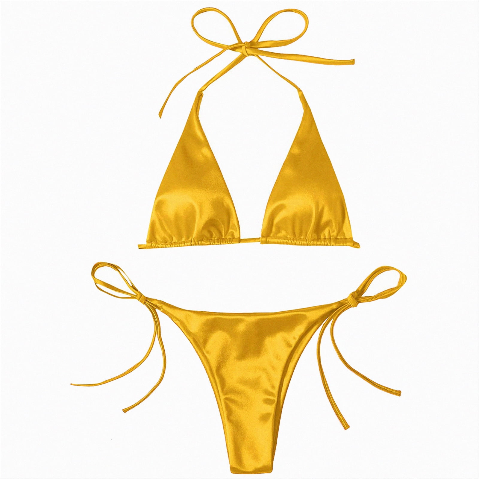 mgoYE Beach Vacation Clothes for Women Women Halter Bikini Set - Two ...