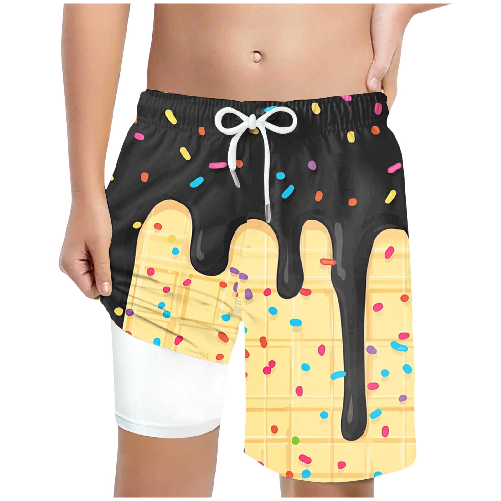 mgoYE Boys Girls Baseball Ice Cream Shorts Summer Cool Ice Cream Swim ...