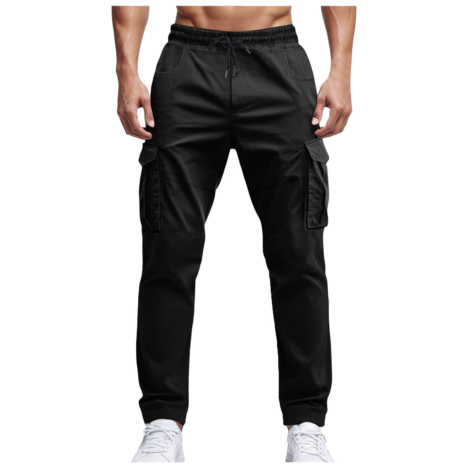 mgoYE Cargo Pants for Men Men's Performance Comfort Cargo Short|Black M ...