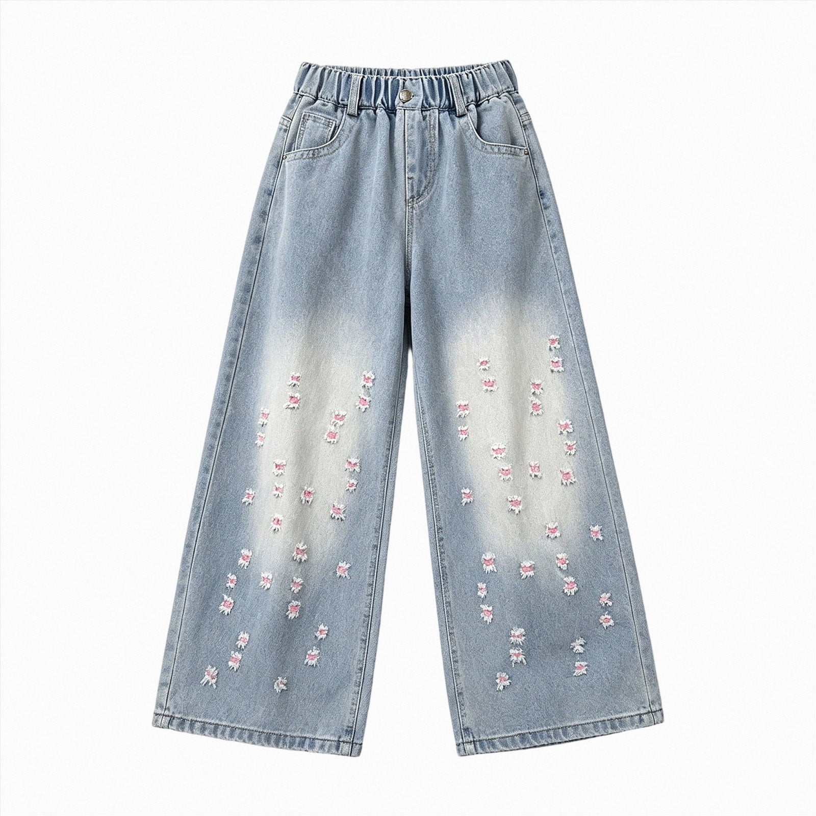 mgoYE Girls Jeans Size 13-14 Kids Cute Denim Pants Back to School ...