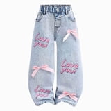 mgoYE Girls Jeans Size 9-10 Kids Cute Denim Pants Back to School ...