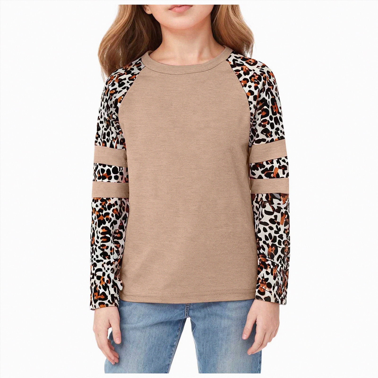 mgoYE Girls Long Sleeve Shirts Girls Casual Short/Long Sleeve T Shirts ...