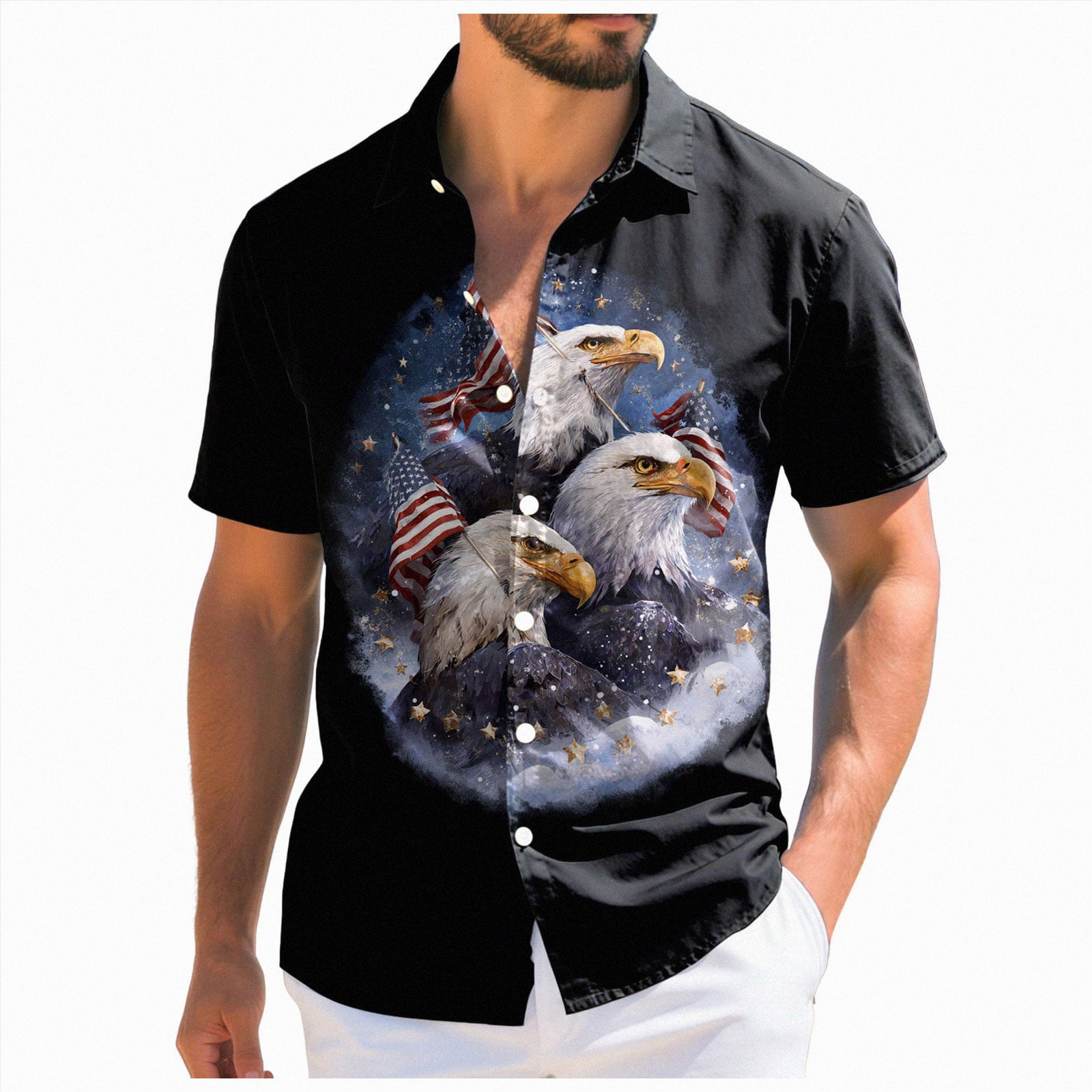 mgoYE Men's Patriotic Shirt 1776-2026 Patriotic Independence Day Short ...