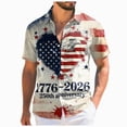 mgoYE Mens 250 Anniversary USA Shirt 1776-2026 Patriotic Short Sleeve ...