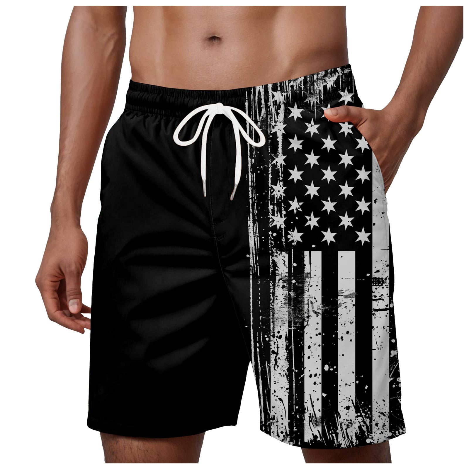 mgoYE Mens Boys Short Vintage Swim Trunks with Mesh Lining Quick Dry ...