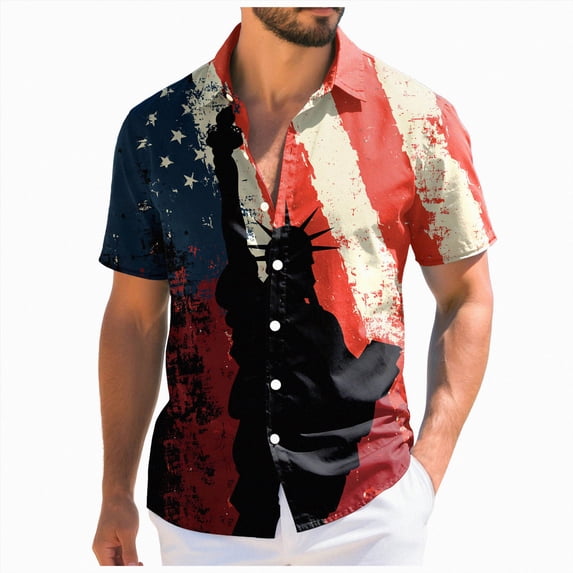mgoYE Mens USA Flag Graphic T Shirts 1776-2026 Patriotic Independence ...