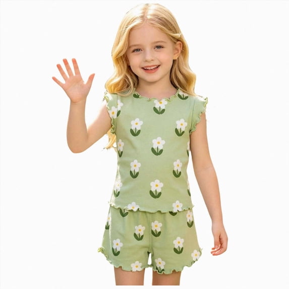 mgoYE Toddler Baby Girls Summer Outfits Fruit Short Sleeve T-Shirts ...